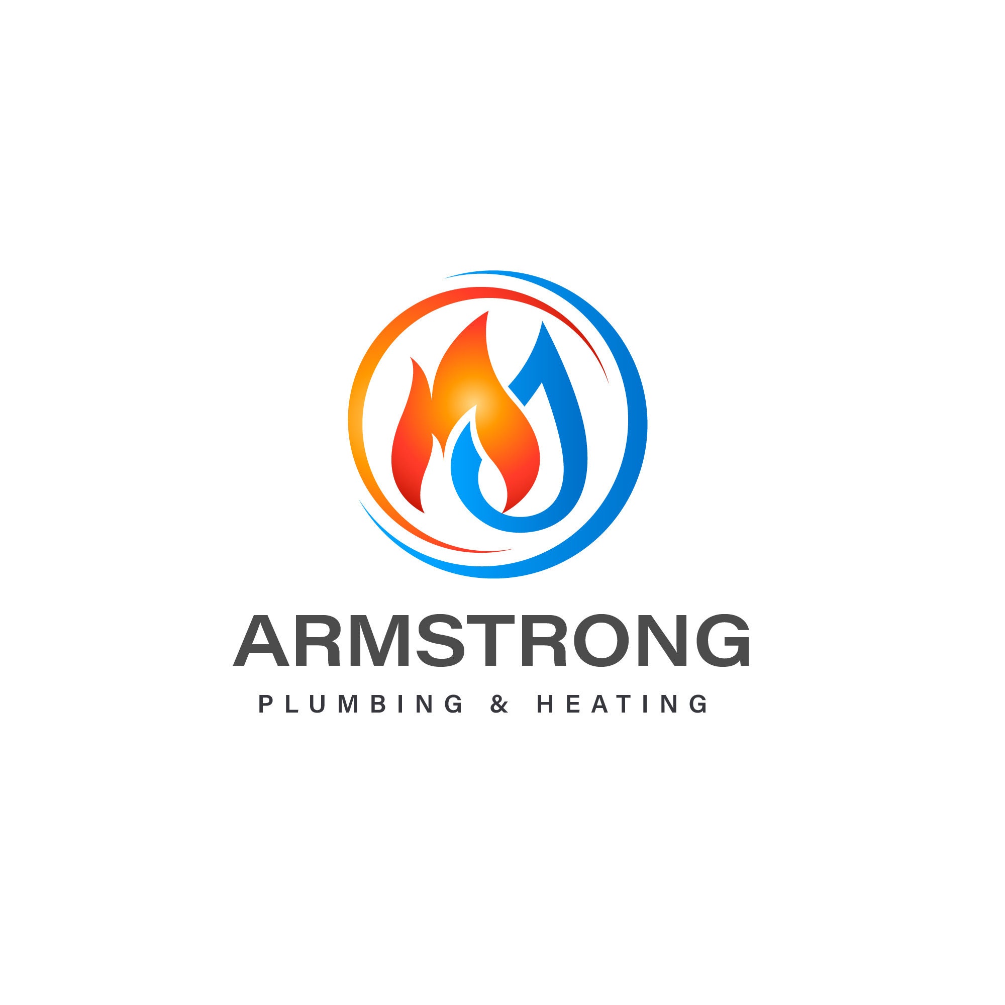 Plumbing And Heating Logo Design
