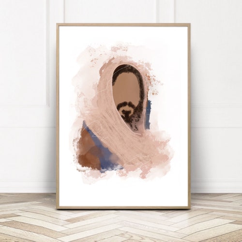 5X7 Framed Picture of Jesus Christ Portrait Framed Wall Art | Etsy