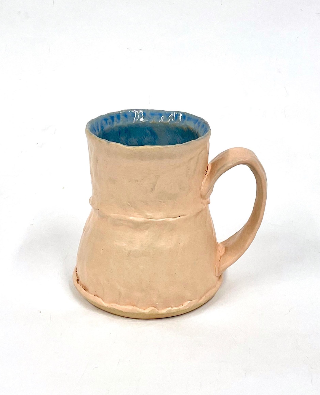 A Pink and Blue Mug You Want to Touch and Hold, Handbuilt, Coil Built ...