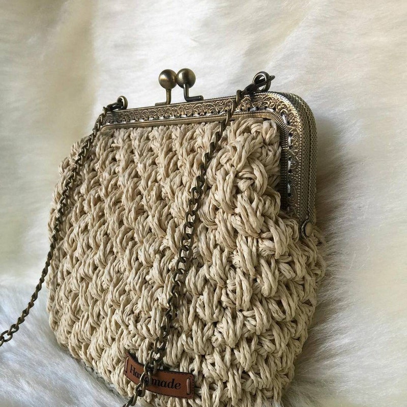 Straw Lace Handbag - Etsy