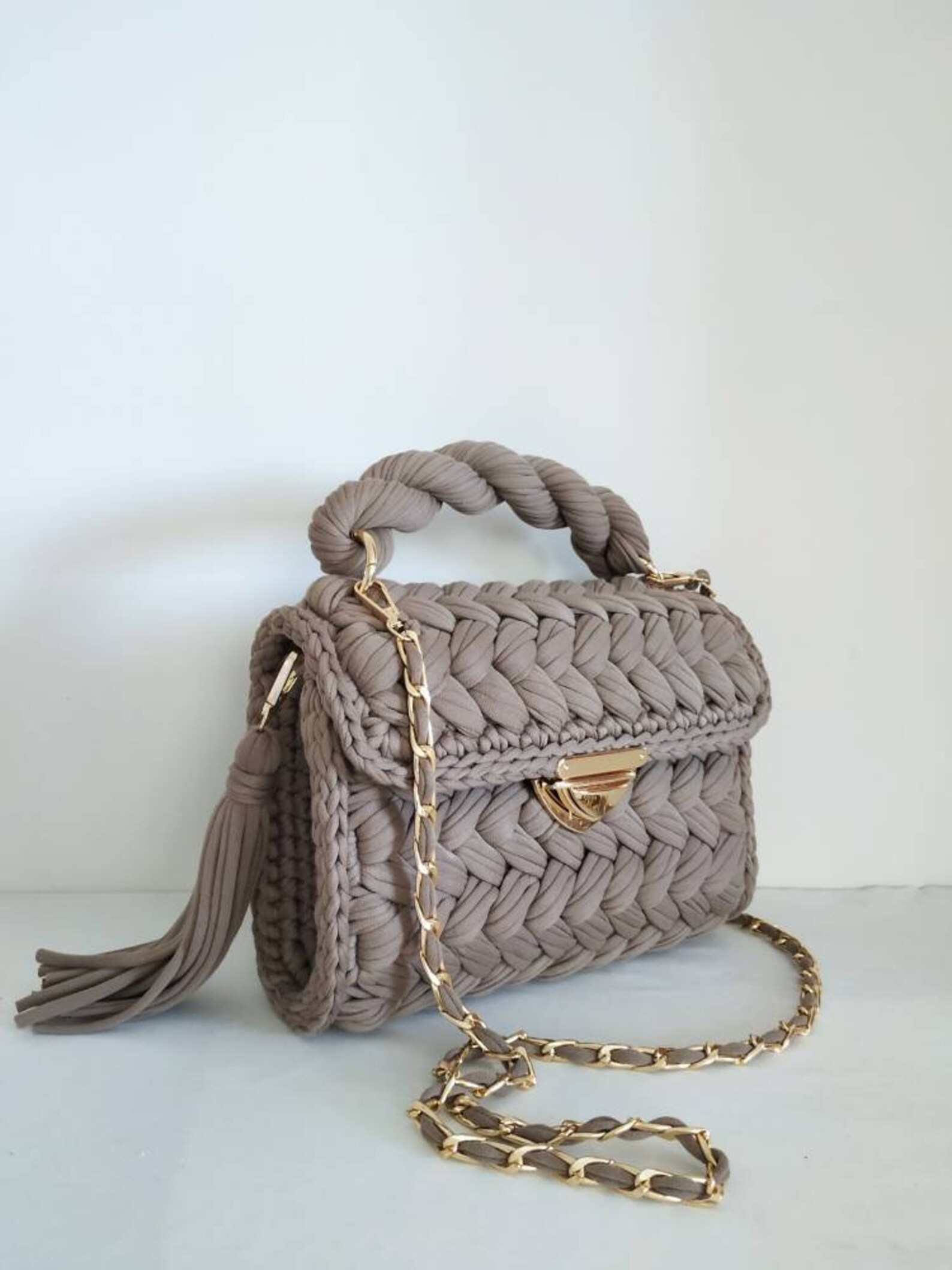 Handmade Crochet Bag Crochet Handbag Hand Knit Bag Hand - Etsy