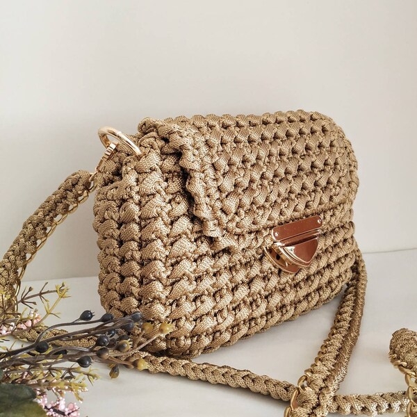 Hand Knit Bag - Etsy