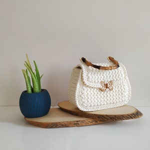 Special Design Handmade Bag, Elegant Knit Purse, Gift for Her, Crochet ...