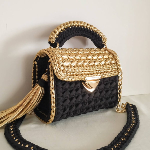 Metallic Woven Bag - Etsy