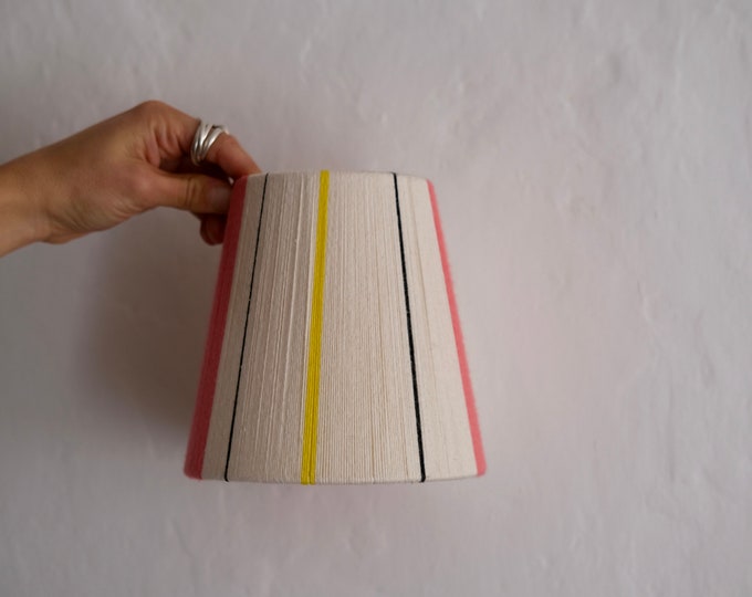 Little Tapered 6" Lampshade , 100% Cotton Yarn Handwoven String ...