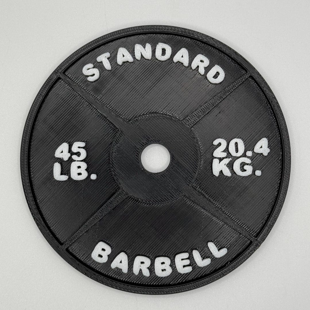 Barbell 45lb Plate Coaster, Set of 4 - Etsy