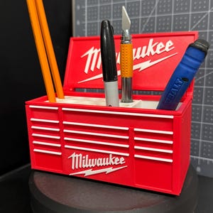 Milwaukee Toolbox Desk Organizer – 3D Printed Pen Holder for Tool ...