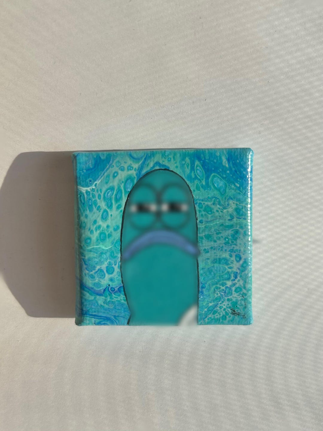 Mini Pour Painting “funny Fish Face” - Etsy