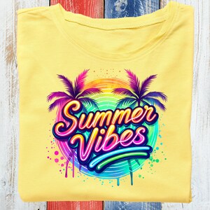 Full Neon Colors DTF Transfer - Perfect for Summer Vibes Apparel - Gang ...