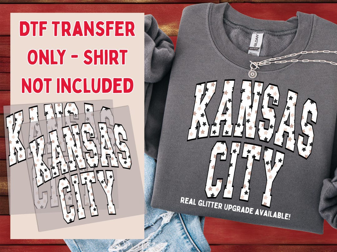 Kansas City Star Print Heat Press Transfer | Neutral KC Design | Custom ...