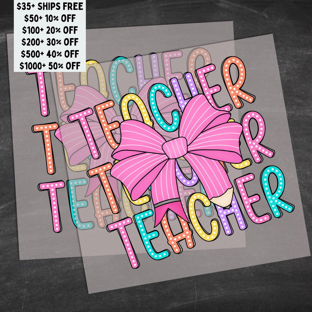 Ready-to-press DTF Transfer With Retro Design - Pink Pencil Coquette ...