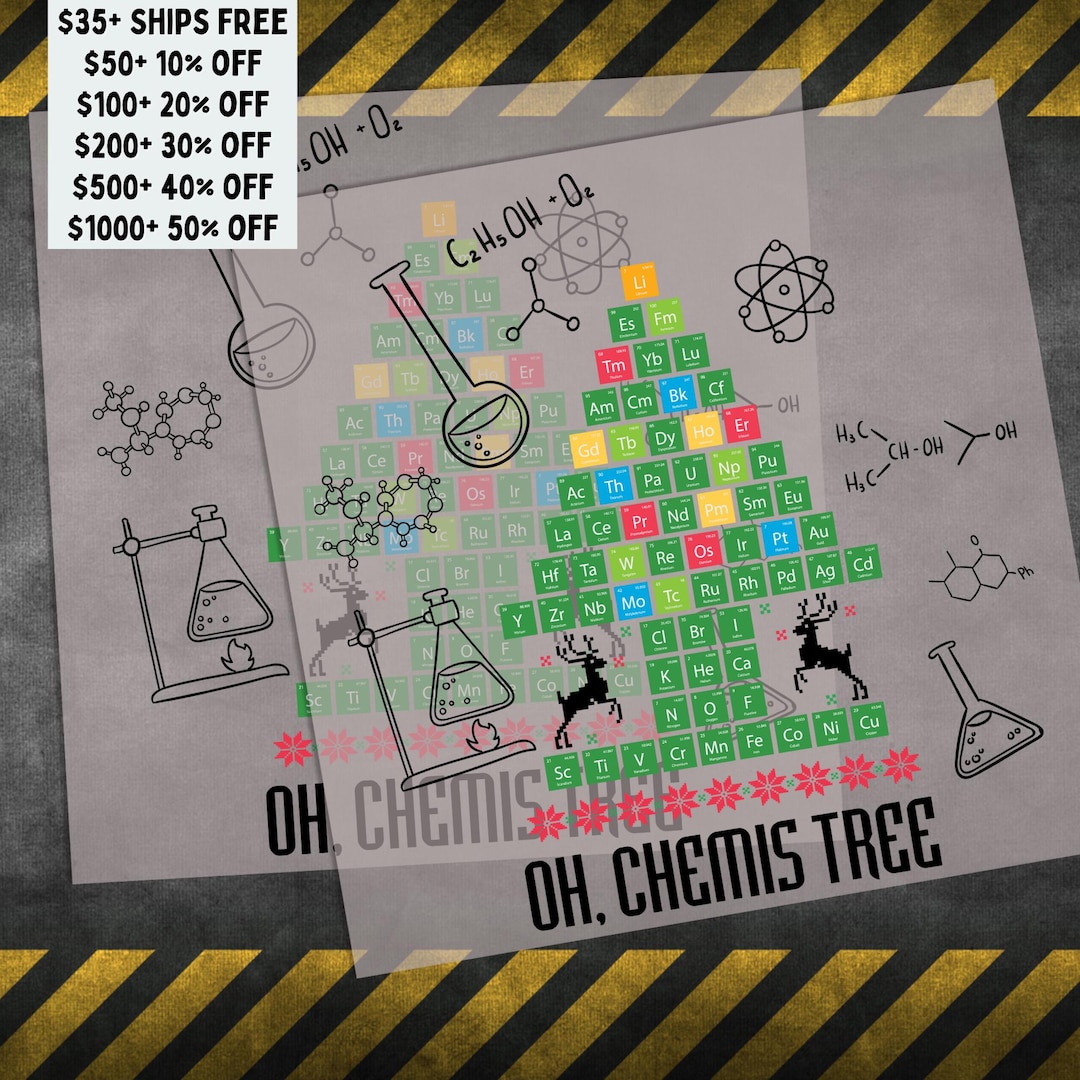 Oh Chemistree Funny Chemistry Christmas Shirt for Women in STEM ...