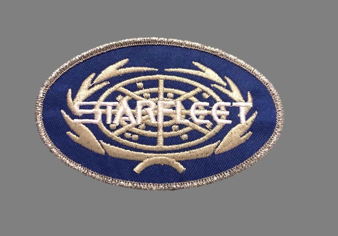 Star Trek Starfleet Silver Border Logo Iron on Patch Licensed Vintage ...