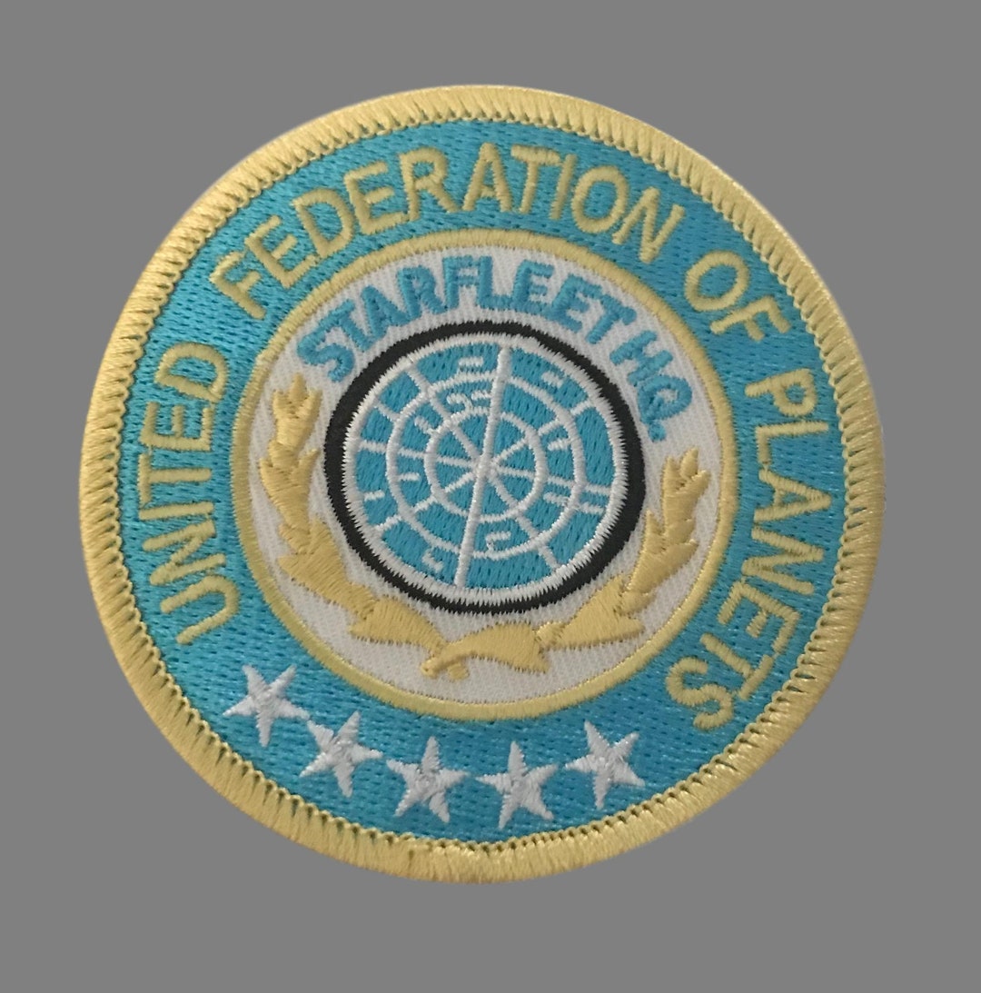 Star Trek Starfleet HQ UFP Iron on Patch Costume Cosplay Uniform Patch ...