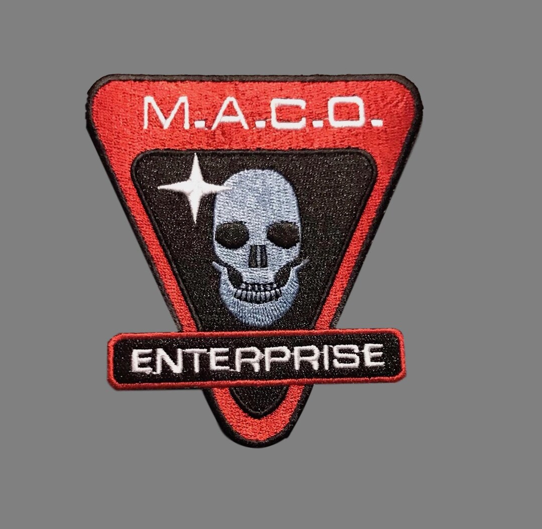 Star Trek Enterprise MACO Commandos Skull Iron on Patch Vintage ...