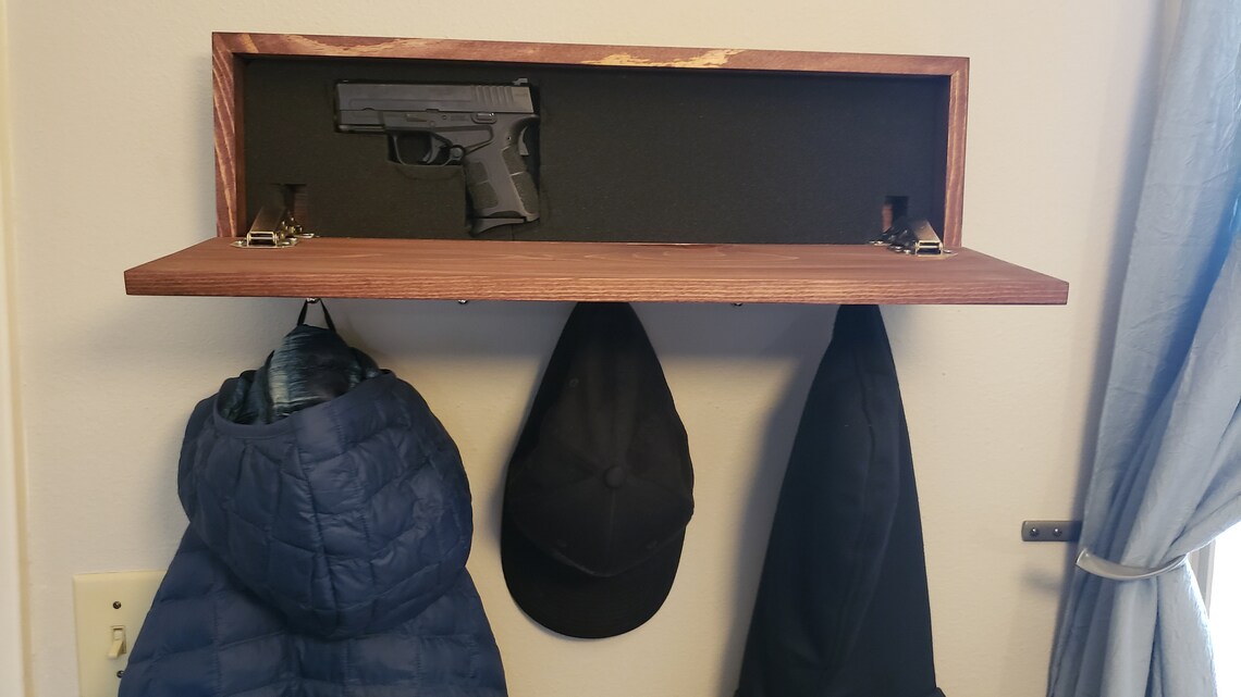 Gun Concealment Shelf & Coat Rack, Hidden Items, Secret Compartment - Etsy