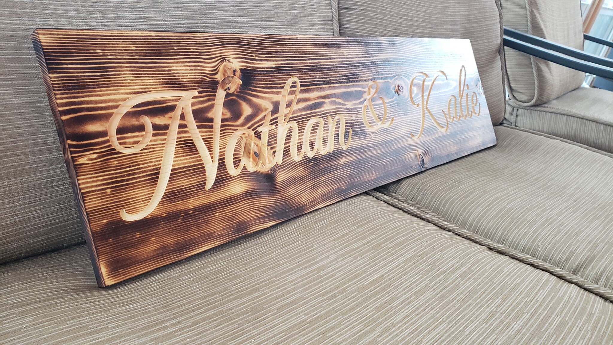 Custom Shou Sugi Ban Name Sign, Wood Sign, Wall Decoration, Burned ...