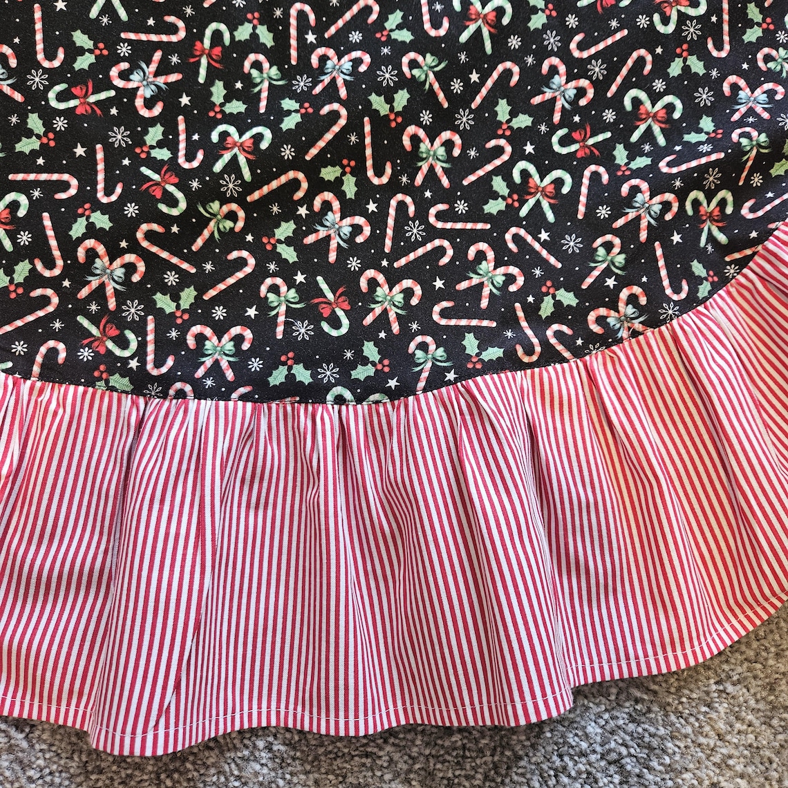 Christmas Candy Cane Apron Full Hostess Cooking Chef Holiday Theme - Etsy