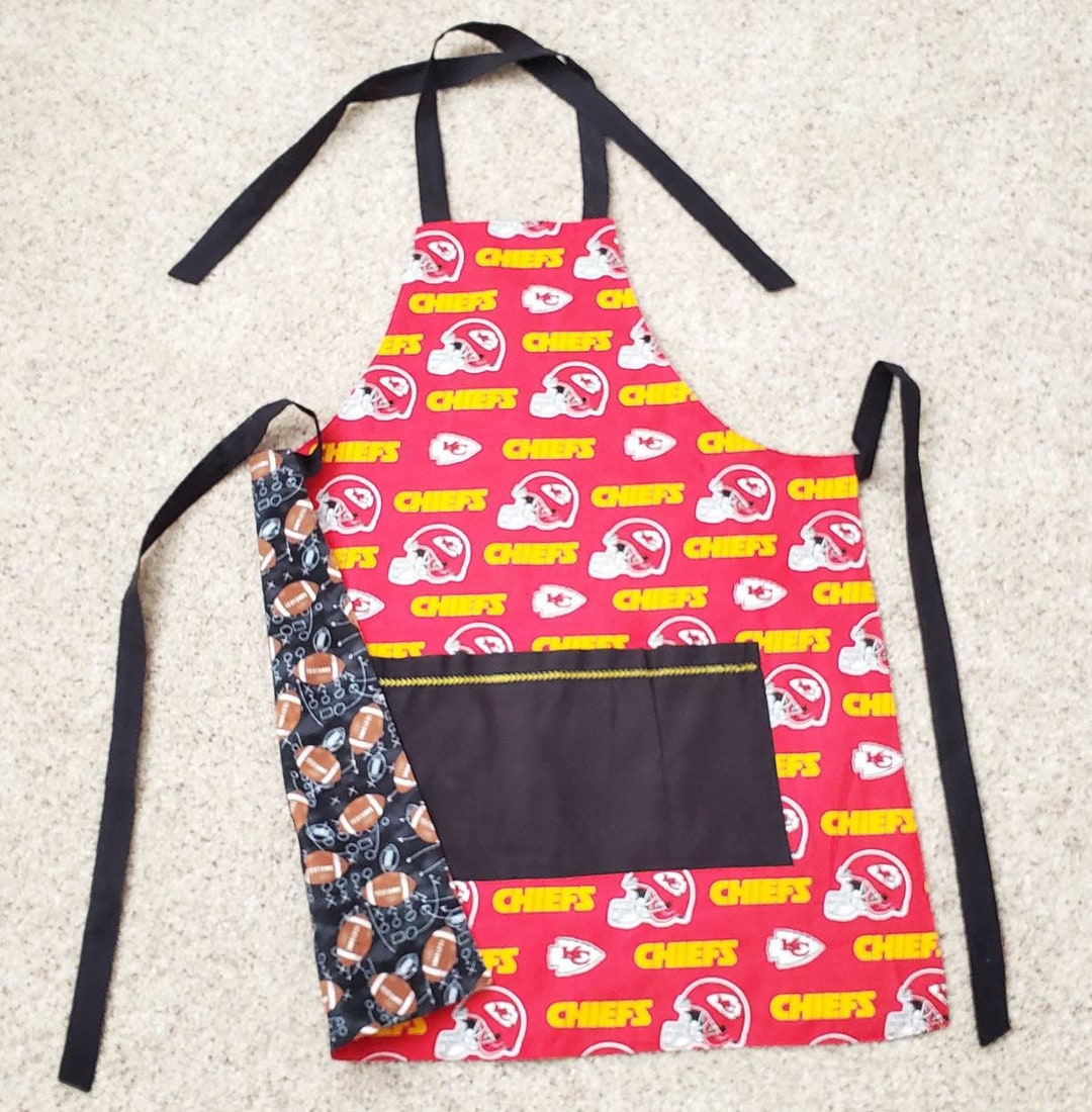 NFL Kansas City Chiefs Football Reversible Grill BBQ Chef Apron - Etsy