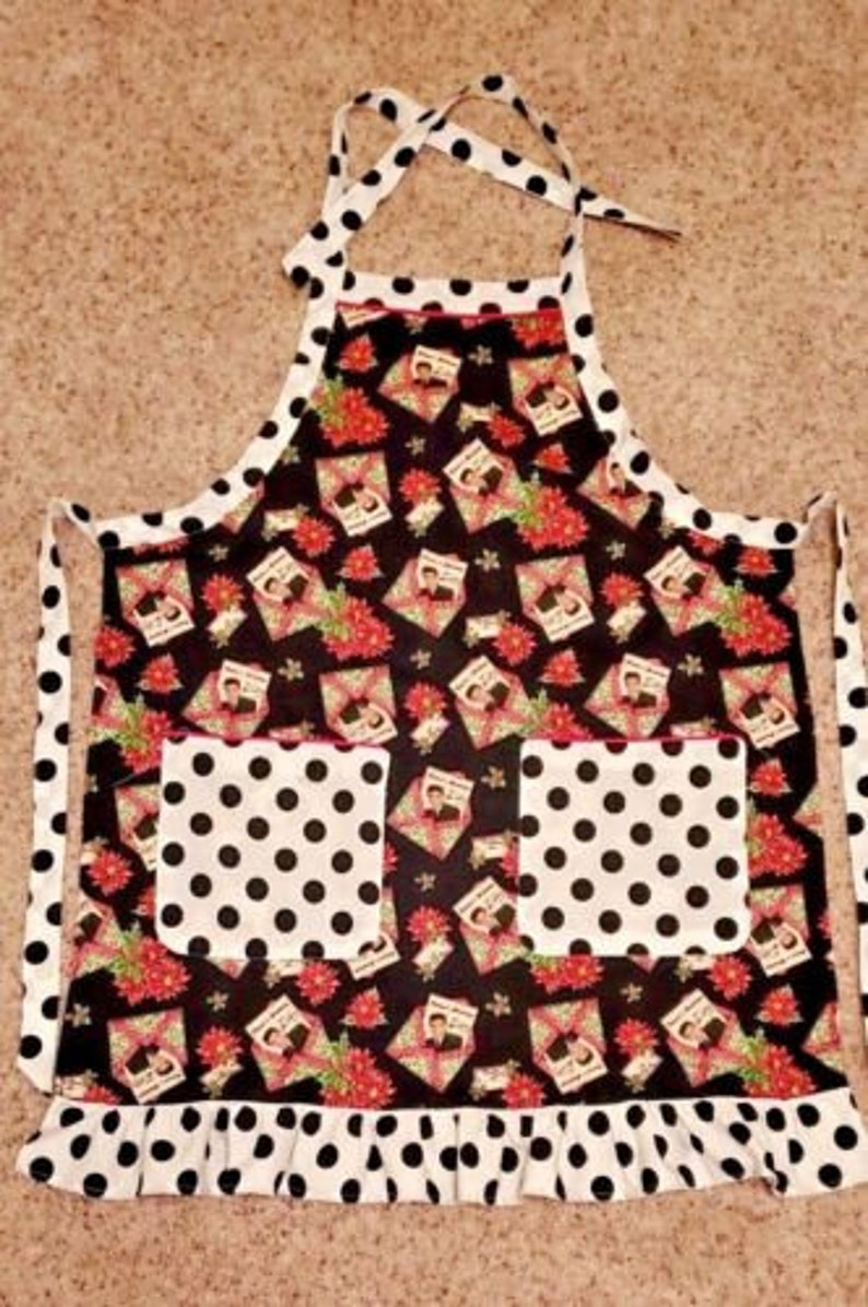 Elvis Presley Fan Christmas Holiday Grill Chef BBQ Hostess Apron - Etsy