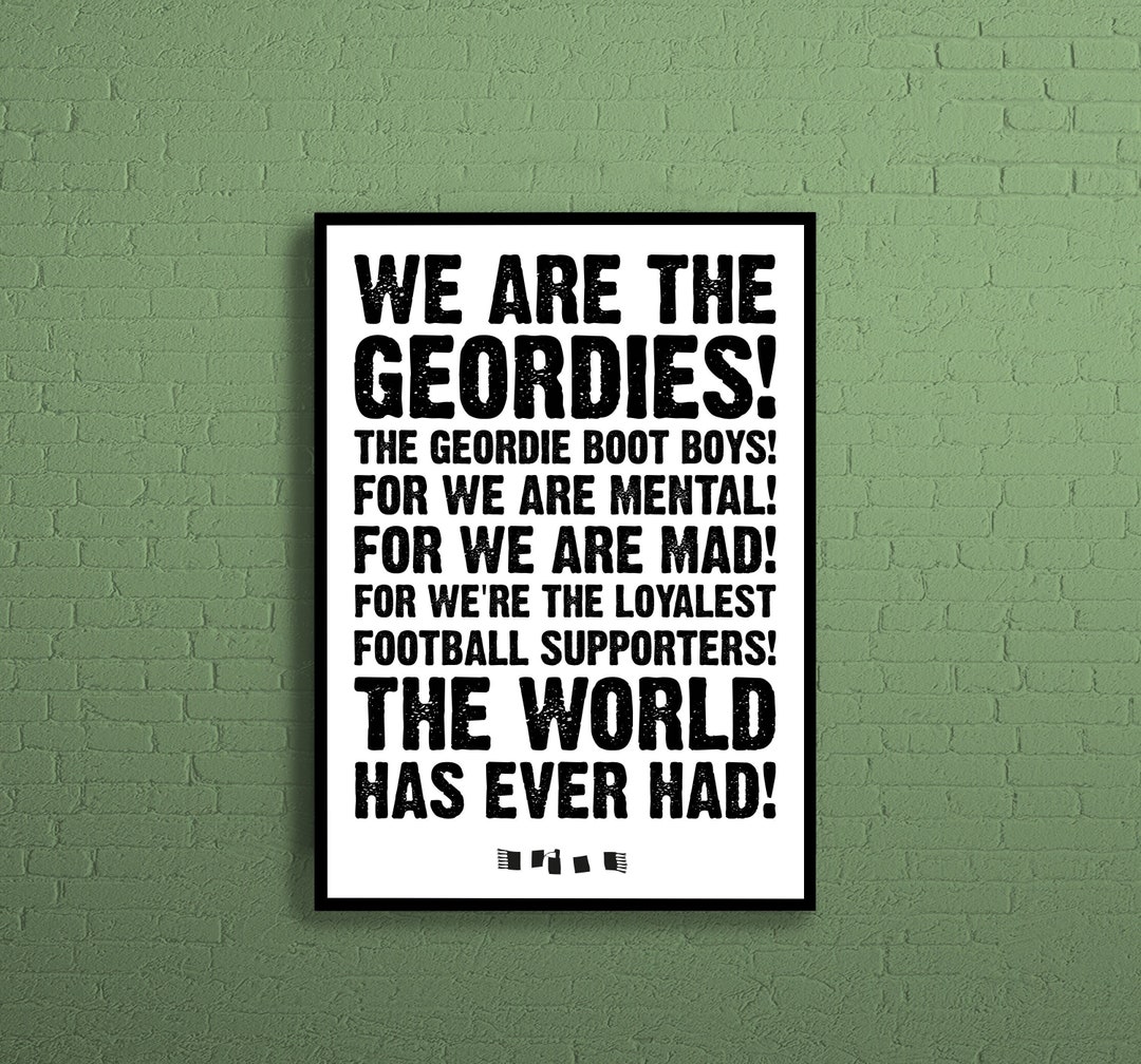 Newcastle United Geordie Boot Boys Poster - Etsy