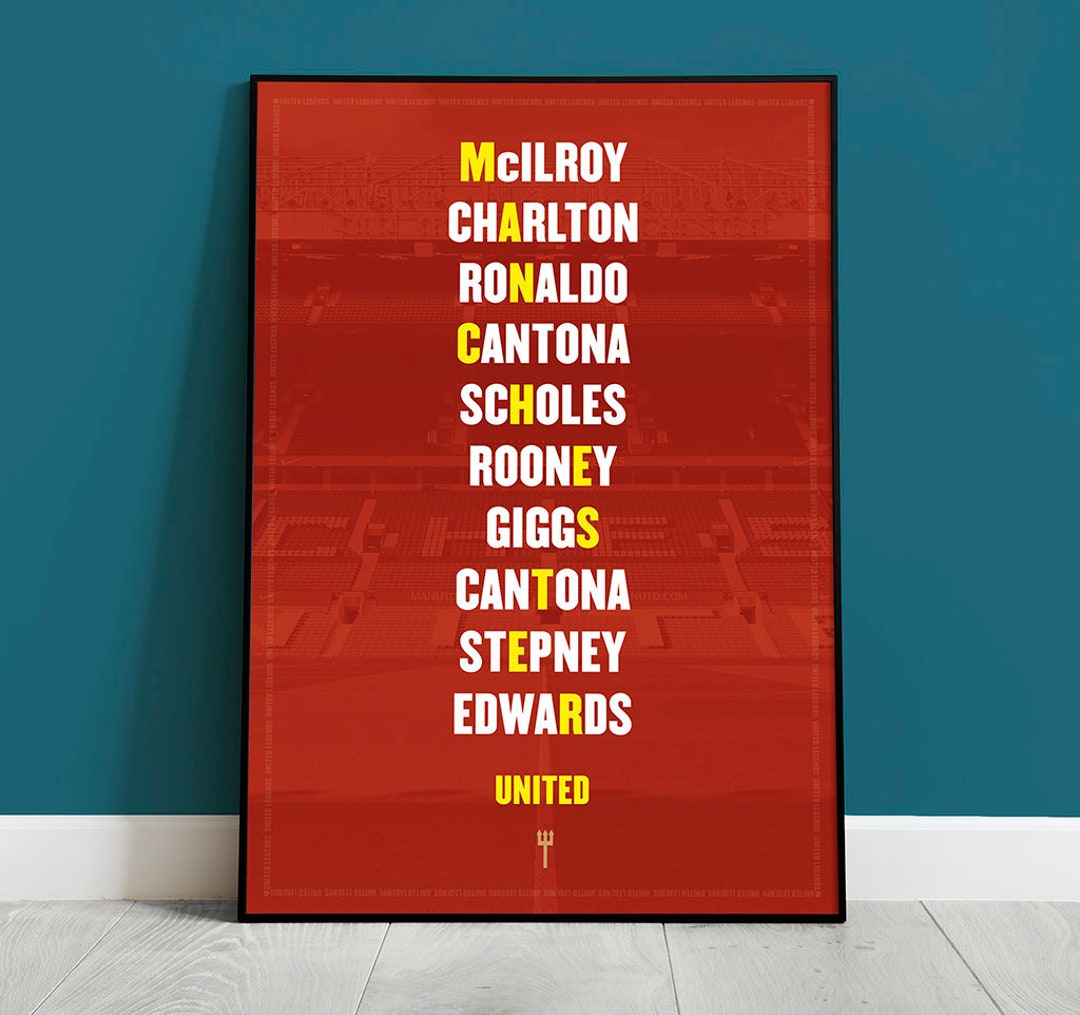 Manchester United Legends Poster - Etsy