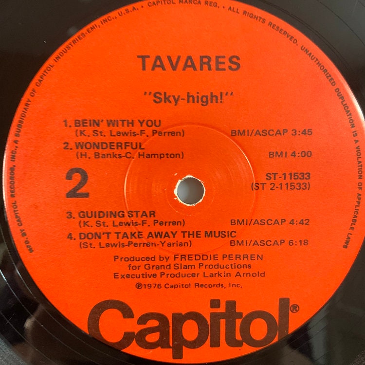 Tavares Sky High Vintage Vinyl Record 1976 | Etsy