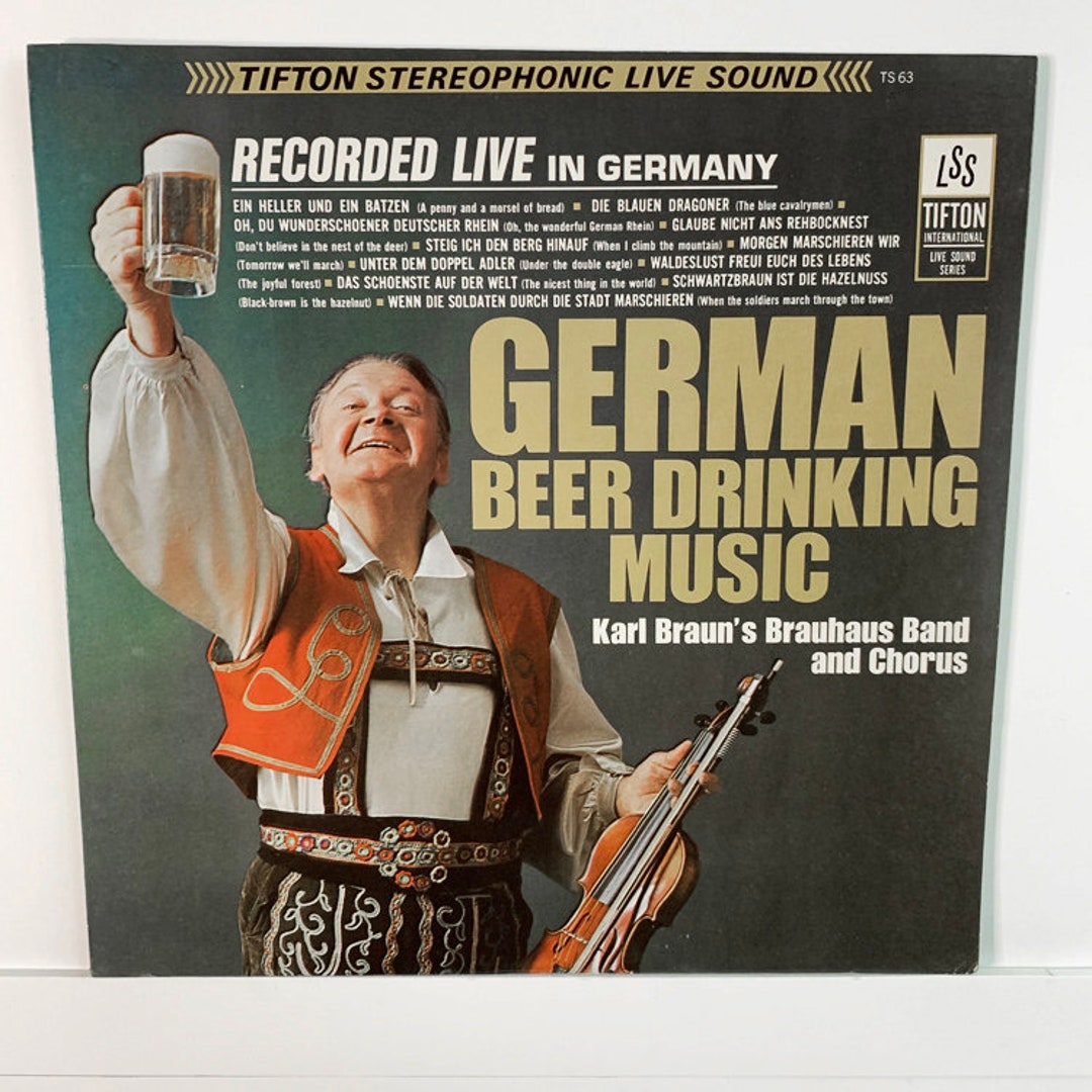 German Beer Drinking Music Recorded Live in Germany Vintage Vinyl ...