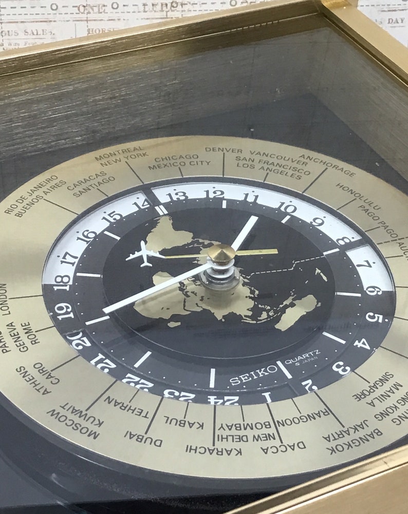 Seiko WORLD CLOCK/Vintage Seiko World Clock/Seiko/Vintage Seiko table ...