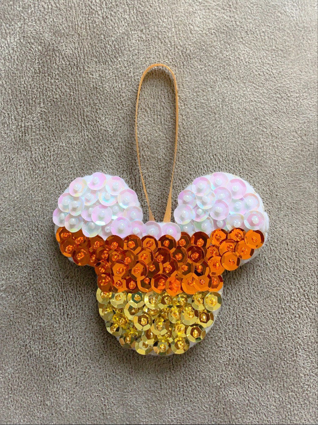 Candy Corn Mickey Shaped Halloween Ornament, Disney Decor - Etsy