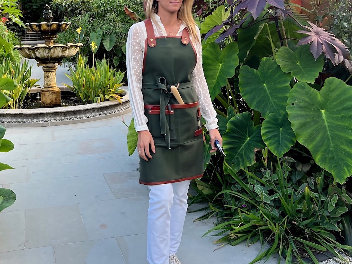 Garden Apron for Women Men Gardening Apron With Pockets - Etsy