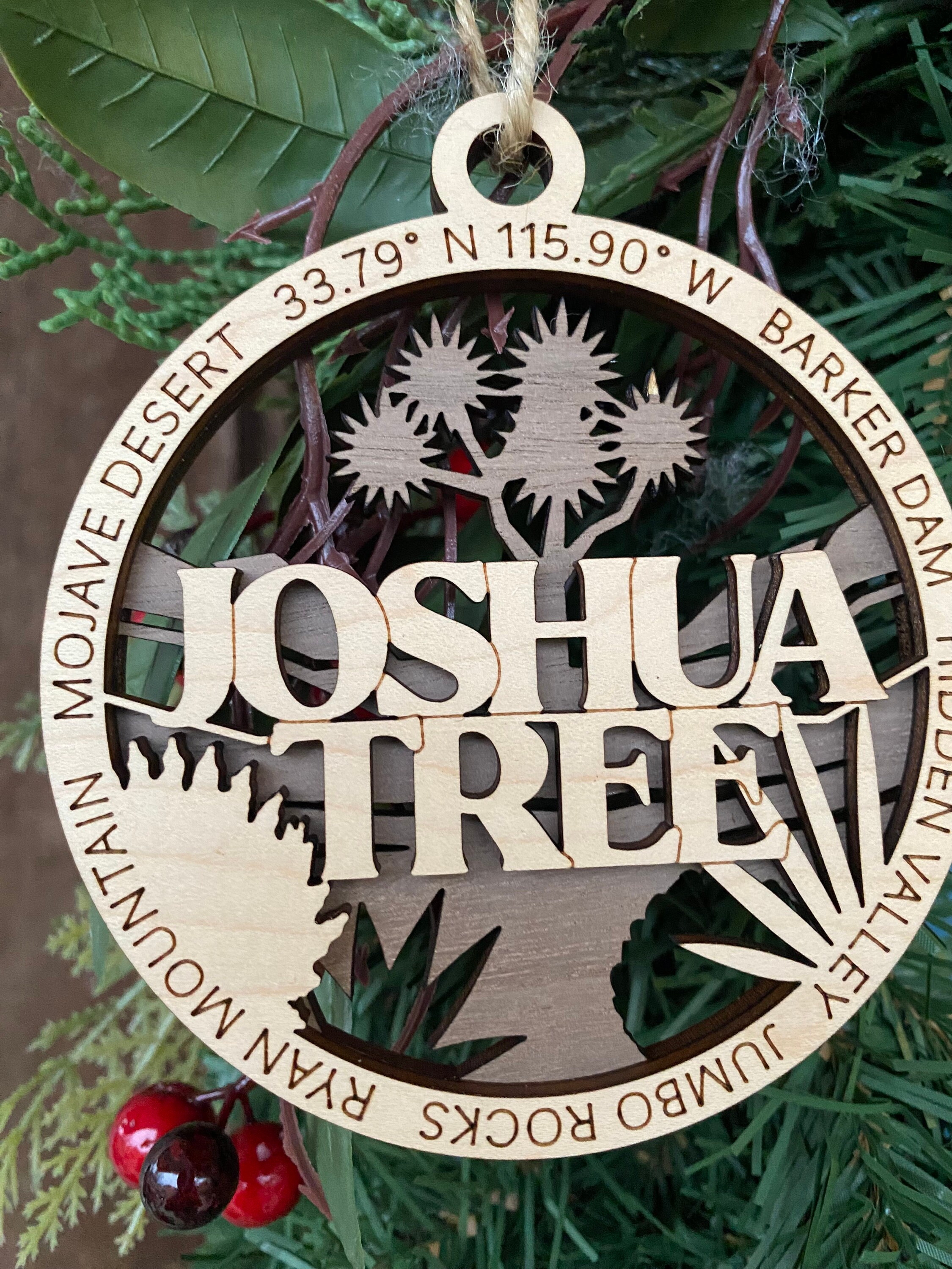 Rustic Wood Joshua Tree National Park Ornament - Bring the Beauty of ...