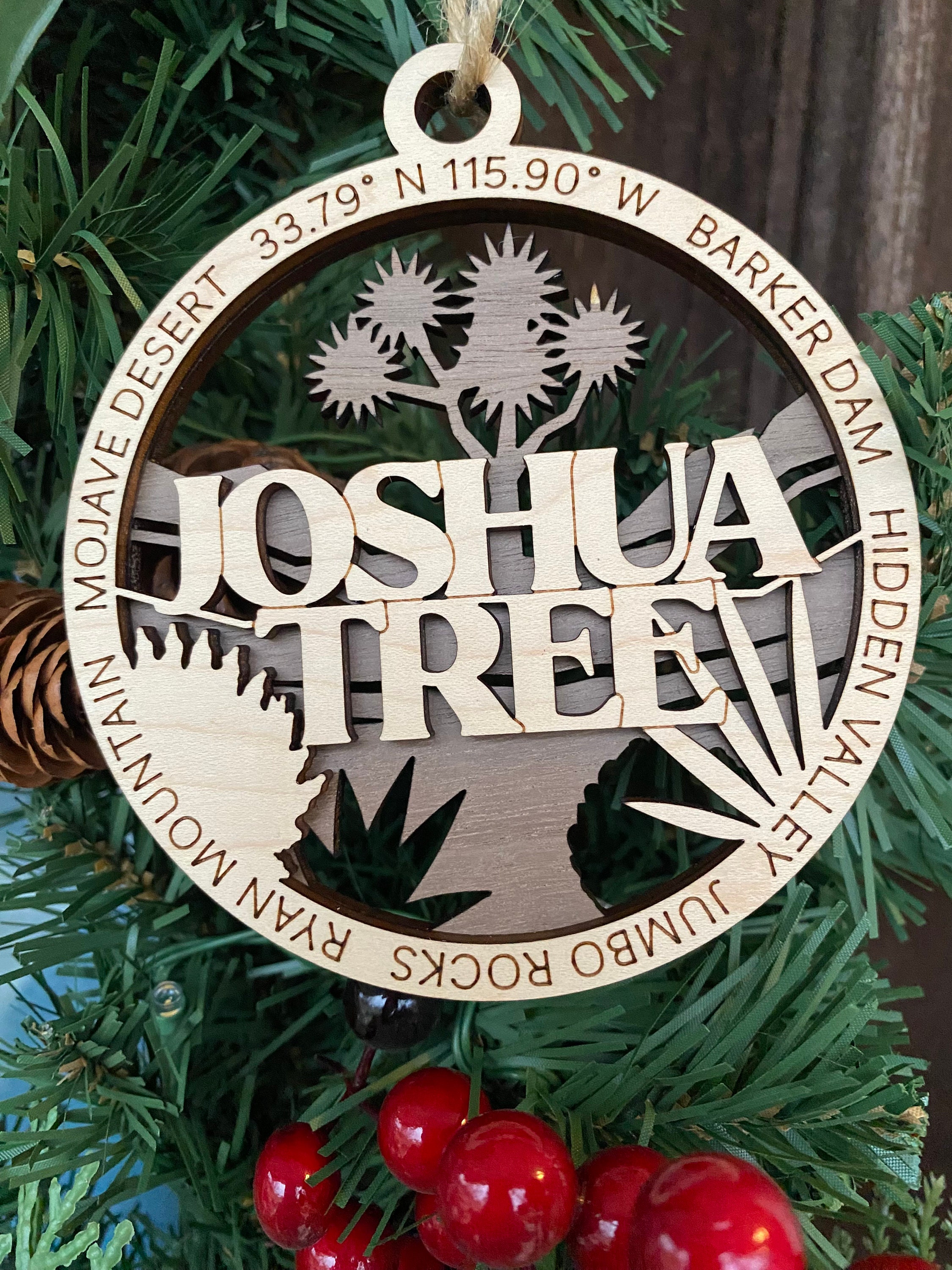 Rustic Wood Joshua Tree National Park Ornament - Bring the Beauty of ...