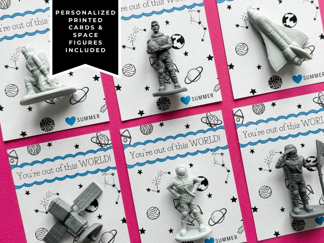 SET OF 12 You're Out of This WORLD Valentine Cards With Space ...