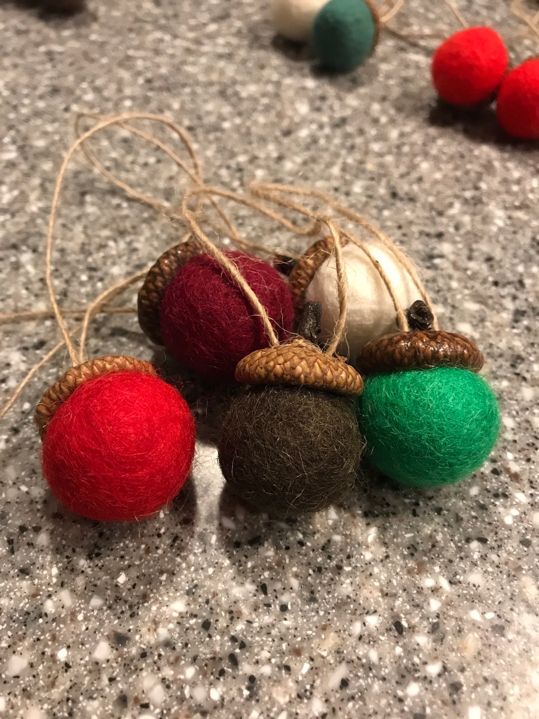 Large Felted Wool Acorn, Acorn Ornaments, Felted Ornaments, Handmade ...