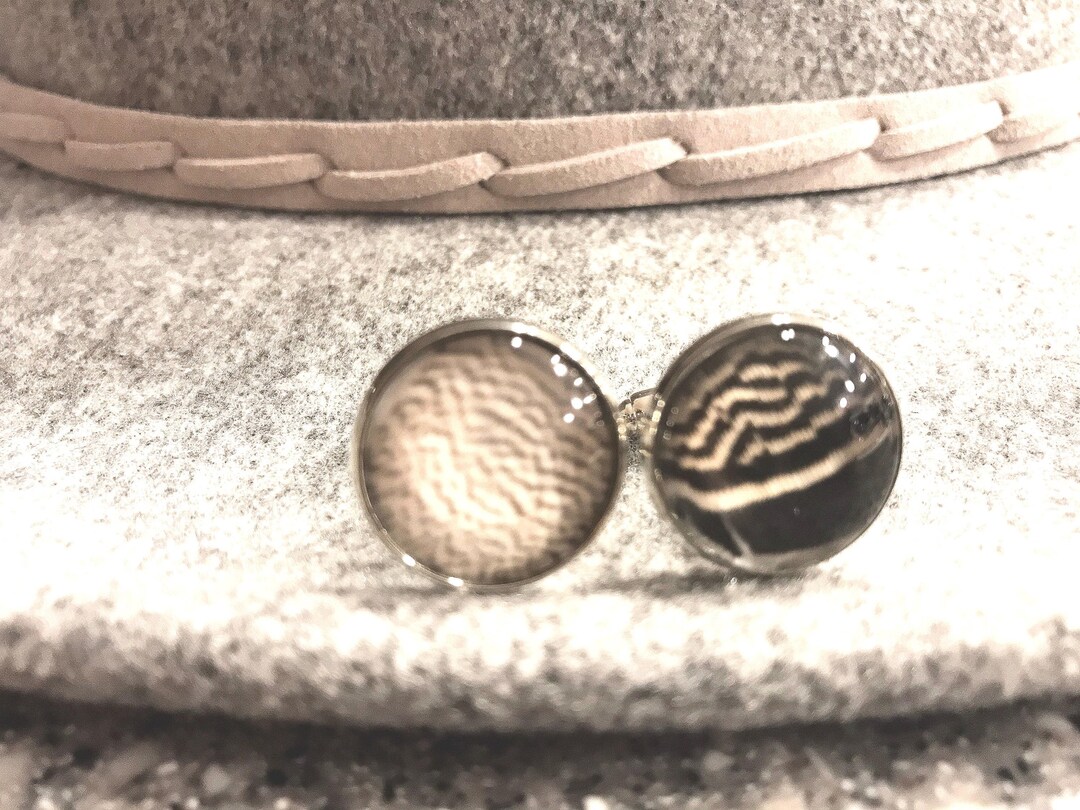 Cuff Links Handmade With Wood Duck Feather - Etsy