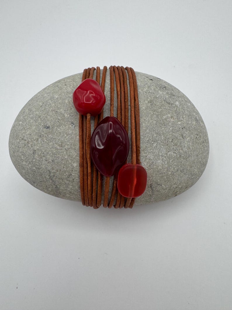 Handcrafted Leather-wrapped Stone • Natural Zen Decor - Etsy