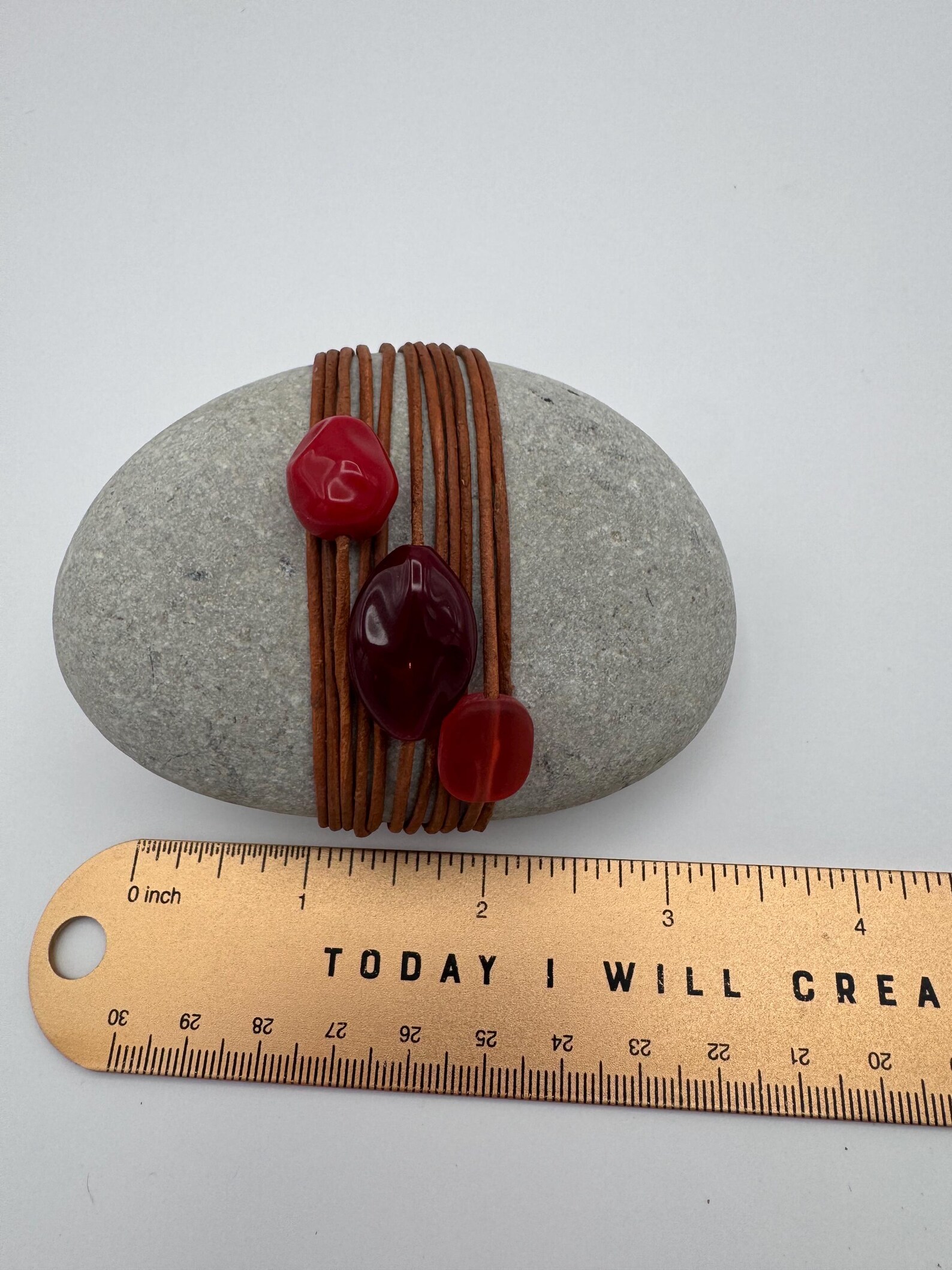 Handcrafted Leather-wrapped Stone • Natural Zen Decor - Etsy