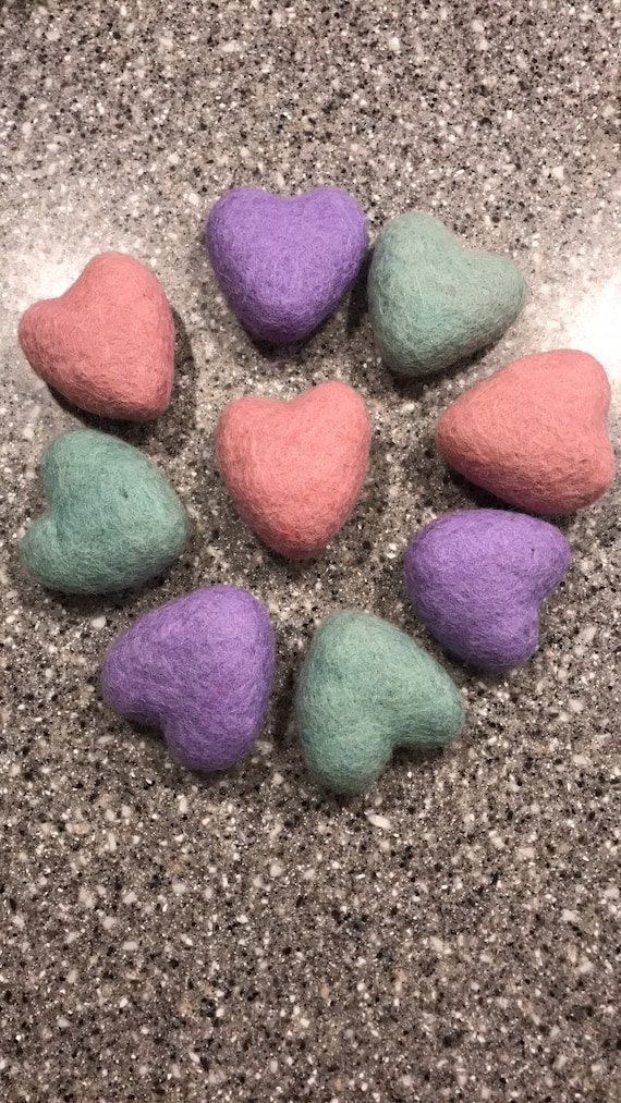 Felted hearts handmade Valentines Day gifts decoration wool | Etsy