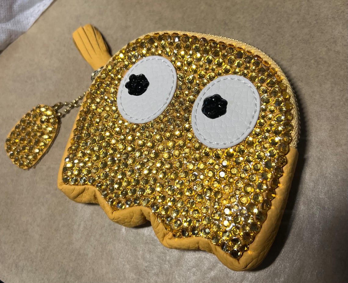 Arcade Ghost Rhinestone Coin Purse / About 4 Ish by 4 Ish Inches ...