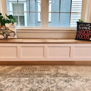 Shaker Storage Bench, Kitchen Nook, Under Window Seating. Solid White ...