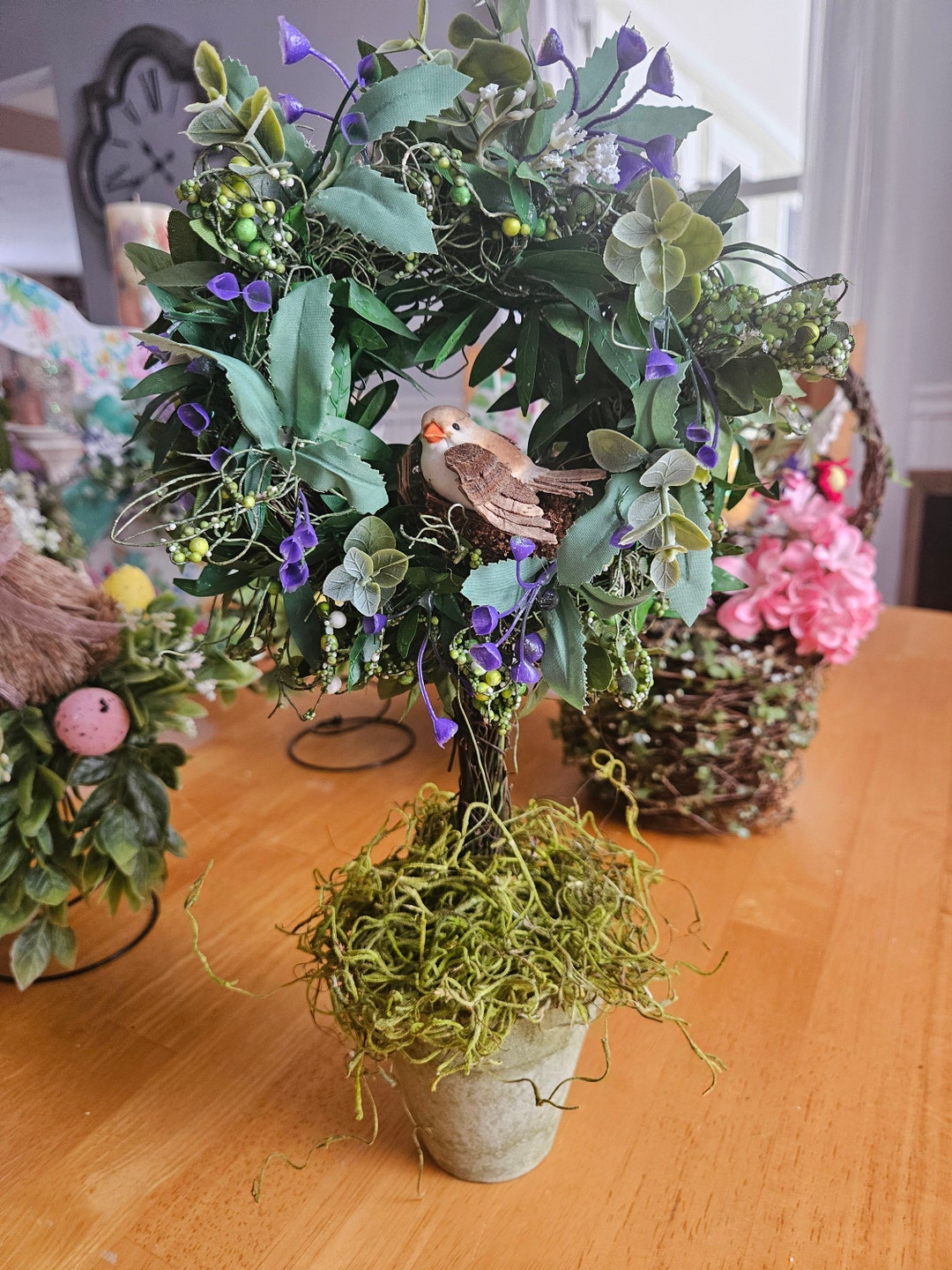 Topiary With Small Bird Nest and Terracotta Pot. - Etsy