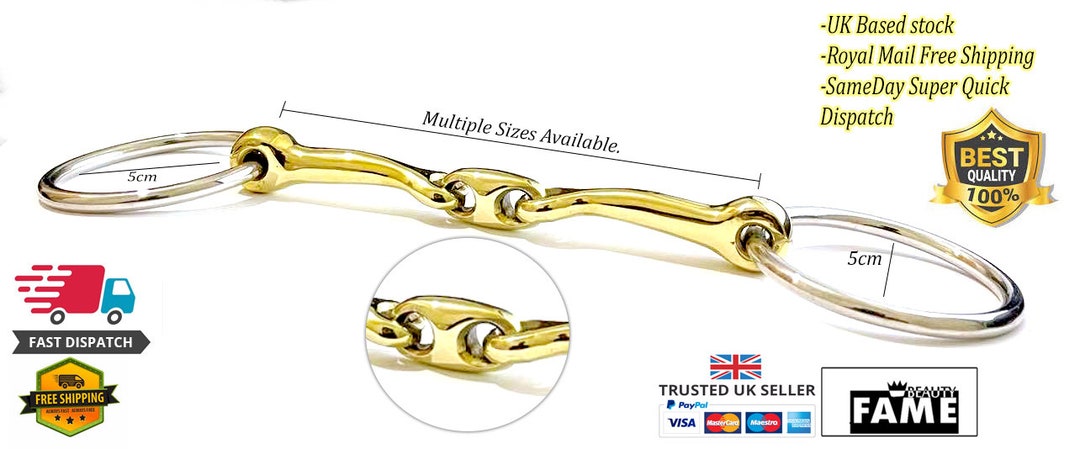 Loose Ring Snaffle Bit German Silver Gold Horse Bit - Etsy