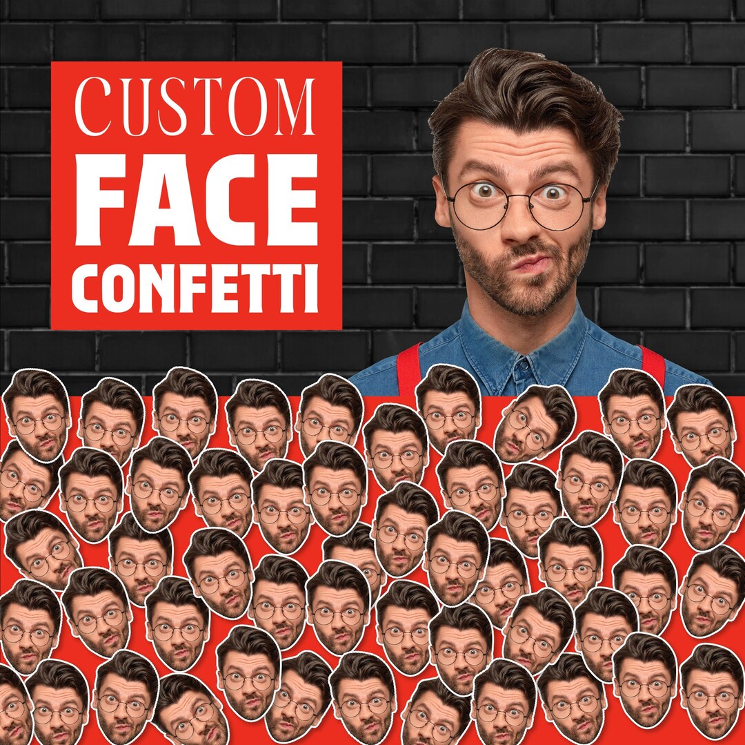 Personalised Face Confetti | Custom Face Table Decor | Hen Stag ...