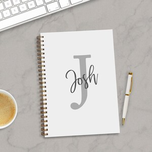 Personalised Initial Name A5 Notebook Stationery Gifts Kids Lined ...
