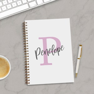 Personalised Initial Notebook | A5 Lined Journal, Teacher Gift - Etsy