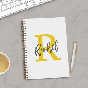 Personalised Initial Name A5 Notebook Stationery Gifts Kids Lined ...