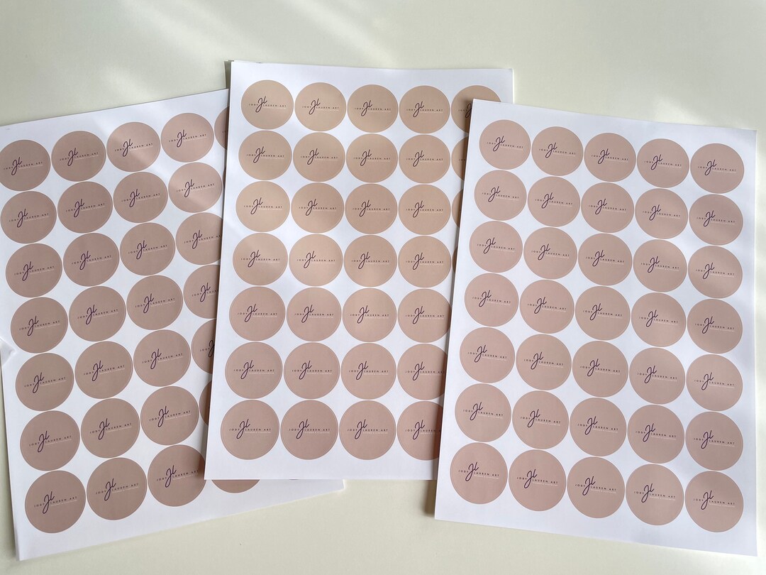 Personalised Glossy Circle Logo Stickers | Custom Design Upload ...