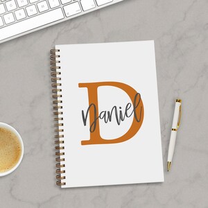 Personalised Initial Name A5 Notebook Stationery Gifts Kids Lined ...