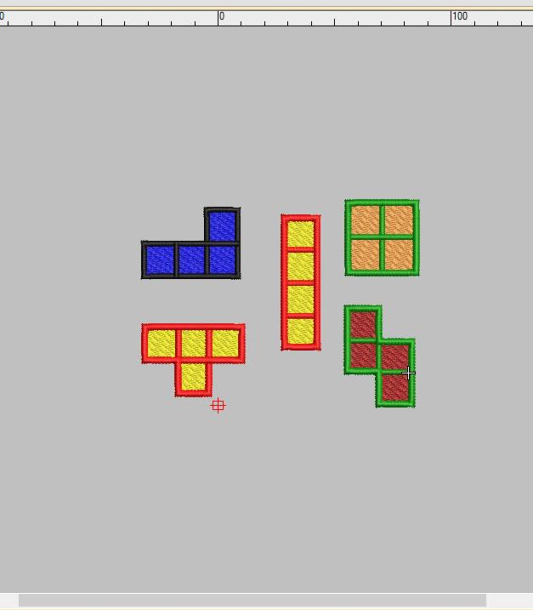 Tetris-style Blocks Embroidery Design - Instant Download - Etsy